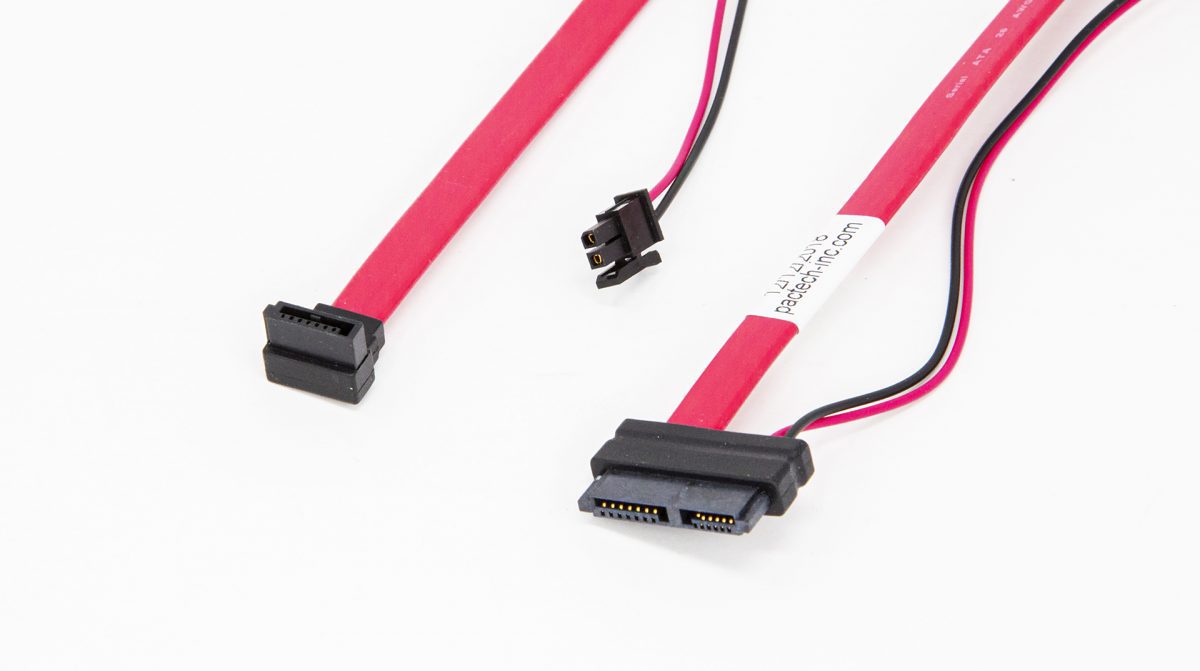 Amphenol Slim SATA to SATA With Power Cable – 150MM | JPCPT