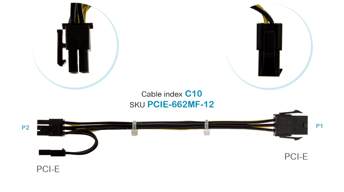 GPU Standard Power CablesEPS Female / PCI-E Male / Female to PCI-E Male ...